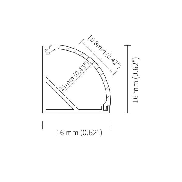 Quality Led Alu Profil Aluminum Housing Heat Sink 6063 T5 With Plastic Pc Diffuser Pmma for sale