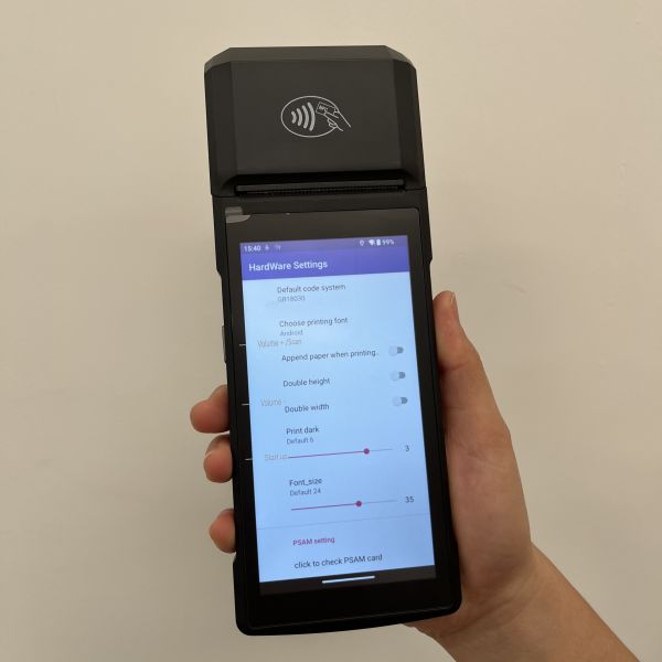 Quality QR Code Compact Handheld Android POS Terminal With 35 Hours Battery for sale