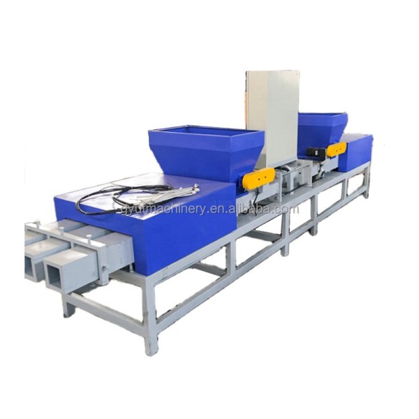 Quality Create Perfect Wood Pallet Blocks with Automatic 2 Head Machine and Sawdust for sale