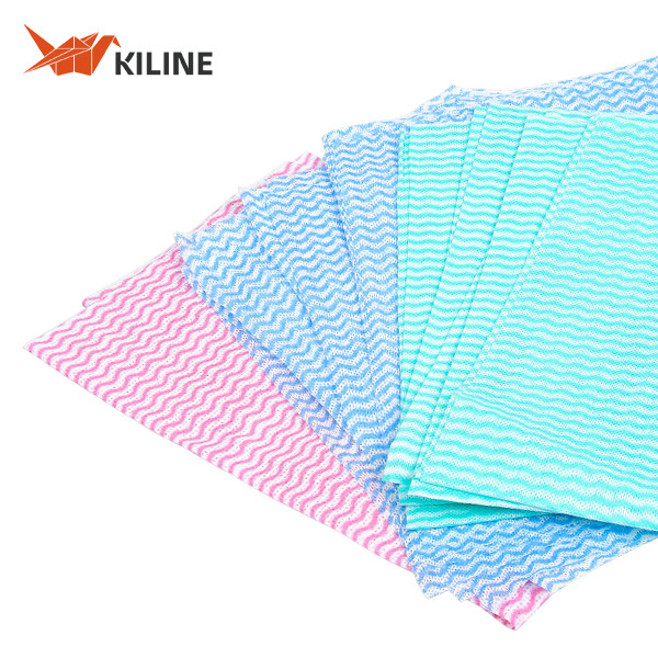 Quality Color Coded Commercial Cleaning Wipes Reusable Kitchen Towel Roll For Multitask for sale