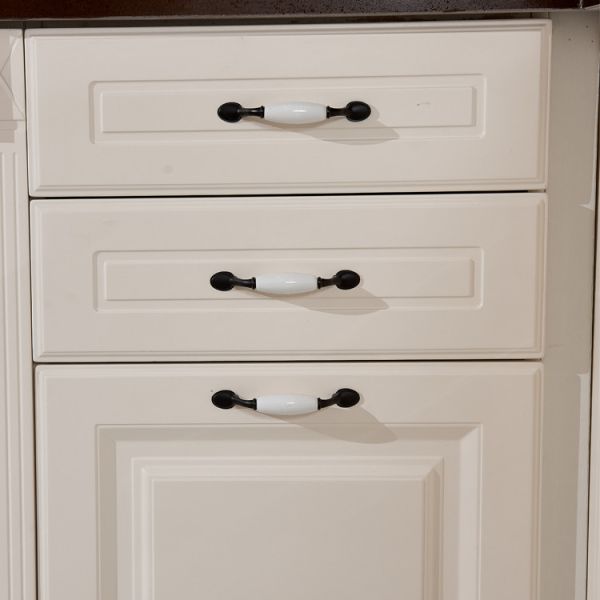 Quality Real Solid Wood Stock Cabinets North Europe Classic All Paint Solid Wood Modular for sale