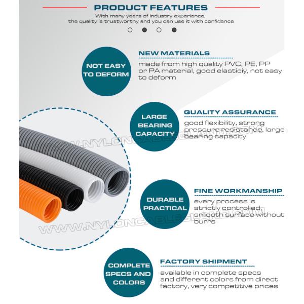 Quality Polyethylene PE Standard Flexible Conduit (UL94-HB), AD7~AD108 Unslitted for sale
