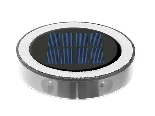 Quality Outdoor Solar Stair Step Deck Lighting with 90lm/w Efficiency Led Round Ground for sale