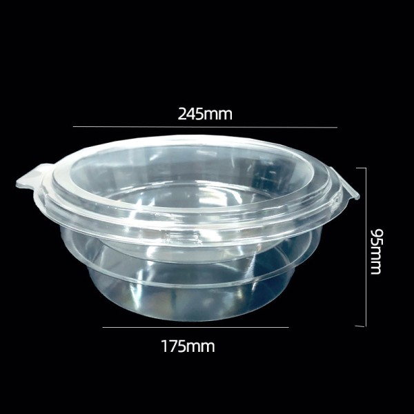 Quality Custom Order Accepted Clear PET Hinged Plastic Bowl Round Blister Clamshell for sale