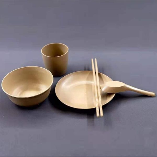 Quality Novelty Design 100% Compostable Wheat Straws Cutlery Set for Eco-Friendly Dining for sale