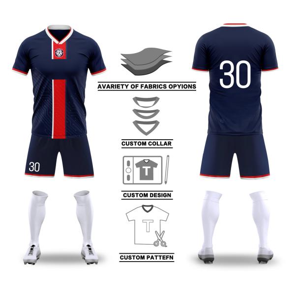 Quality Quick Dry Polyster Custom Team Jersey Breathable Football Jersey For Man for sale