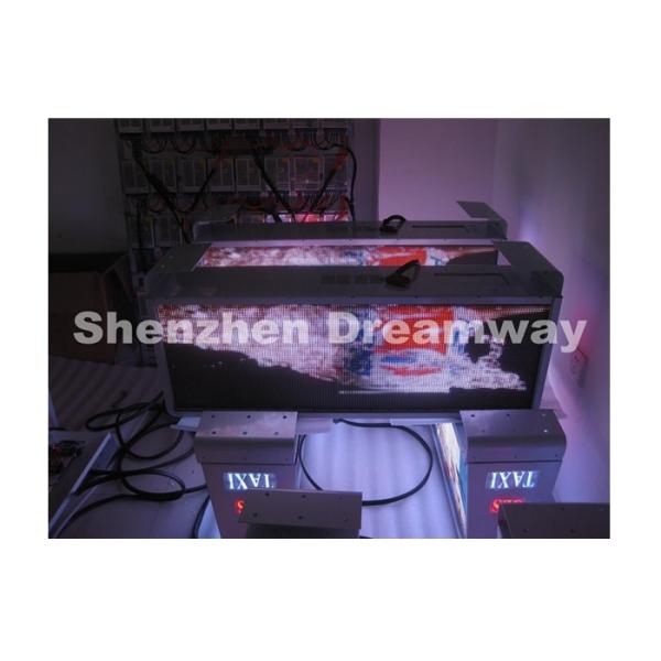 Quality 5 mm Advertising Taxi LED Display , 960mm x 320 mm Taxi Top LED Display for sale