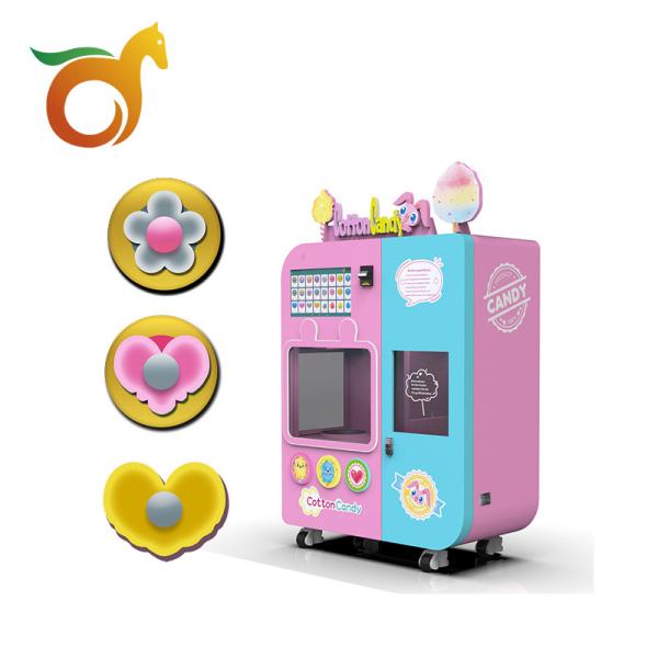 Quality Fully Automatic Cotton Candy Vending Machine GPS Positioning L650*W1300*H1750mm for sale