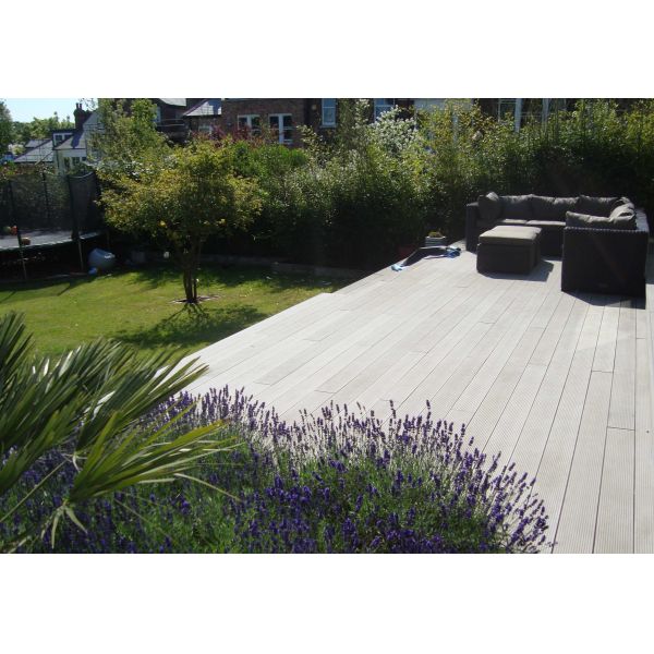 Quality Waterproof 150 X 25 WPC Composite Decking Hollow Plastic Outdoor Decking Boards for sale