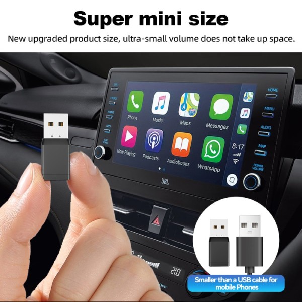 Quality Mini 2-in-1 Wireless Carplay Adapter & Wireless Android Auto Adapter for OEM Car for sale