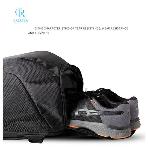 Quality Black Badminton Racket Bag Backpack Jacquard Polyester Lightweight for sale