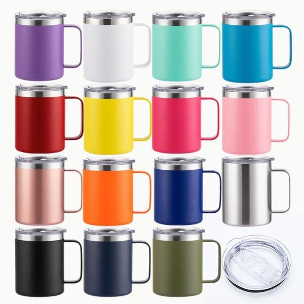 Quality 360ml BPA Free Insulated Stainless Steel Mug With Handle And Lid Vacuum for sale