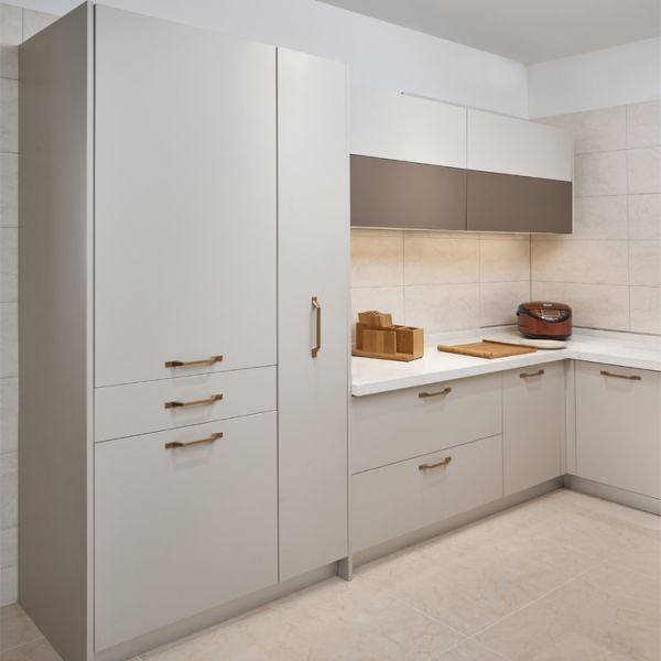 Quality White PVC Kitchen Cabinets Home Cupboards Pantry Full PVC Kitchen Cabinets for sale