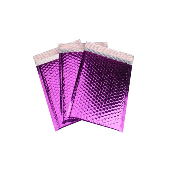 Quality Recyclable Purple Metallic Glamour Mailers / Metallic Mailing Bags Strong for sale
