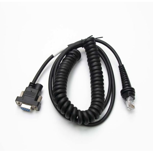 Quality 3M 9FT Rs232 Cable To Rj45 To Serial Cable Coiled For Barcode Scanner for sale