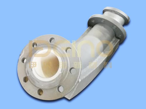 Wear resistant ceramic lined pipe fitting