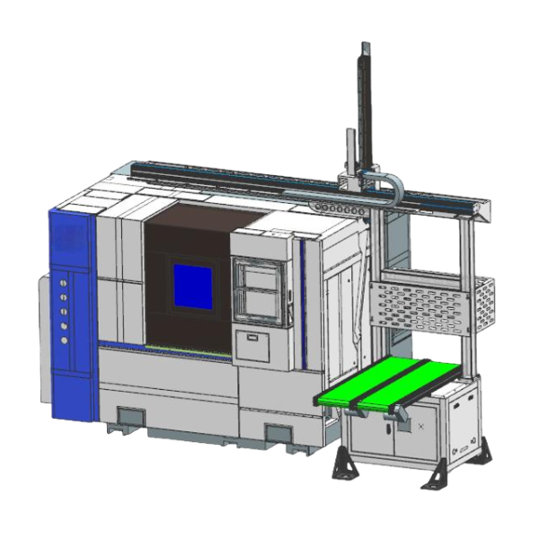 Quality High Speed CNC Lathe High Precision Automation Production Line Equipped with Gantry Loader for sale