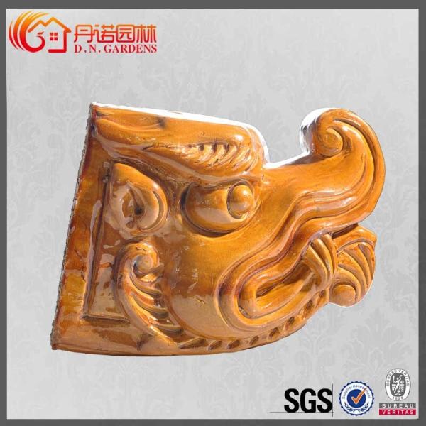 Quality Buddhist Dragon Chinese Roof Ornaments Tile Figures Ceramic Glazed for sale