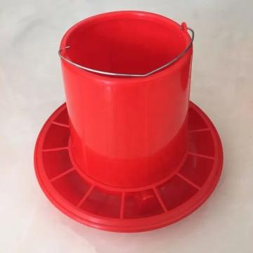 Quality 10kg Chicken Feeder Automatic Chicken Feeding System Yellow Red for sale