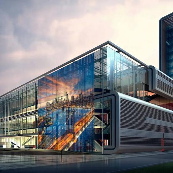 Quality Glass LED Screen P3.91-7.81 HD Transparent Advertising transparent LED Screen for sale