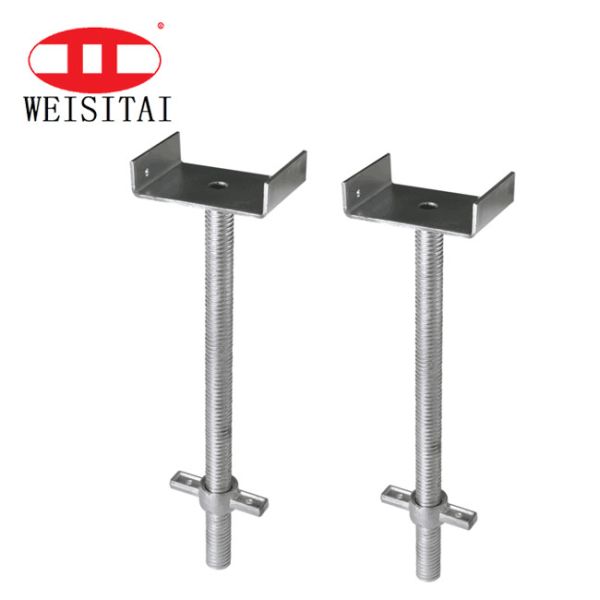 Quality Hollow Jack Base 600mm Adjustable Formwork Galvanized for sale