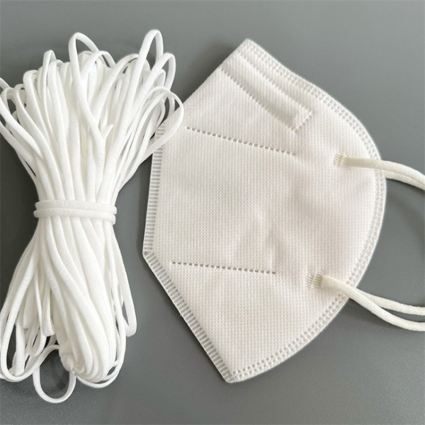 Quality Thin Soft Flat Elastic Cord 5mm 6mm 4mm Polyester Spandex Flat For 3D Face Mask for sale
