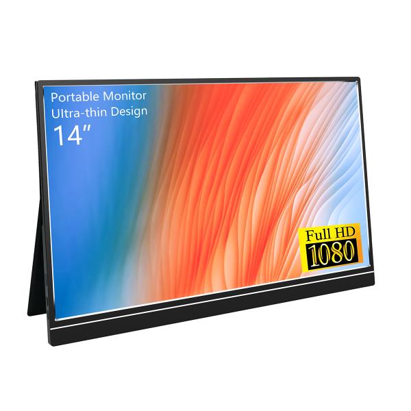 Quality DC 5V 2A HDR 14 Inch LCD 800:1 Contrast USB Powered Touch Screen Monitor for sale