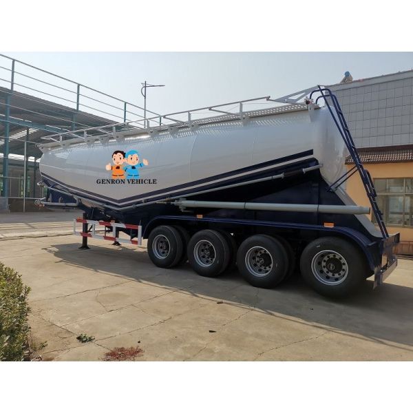 Quality 4 Axles dry bulk tanker trailer used to transport cement for sale export to Kenya , Sudan , Uganda , Malawi , Tanzania for sale