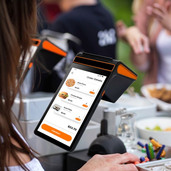 Quality Customized Intelligent POS Portable Android Handheld Device With Printer for sale
