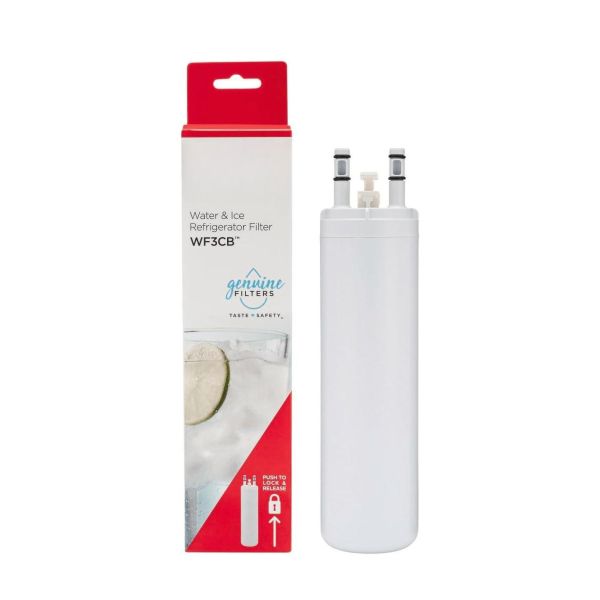 Quality Refrigerator Water Filter WF3CB Replacement White 1 Count for Household Pre-Filtration for sale
