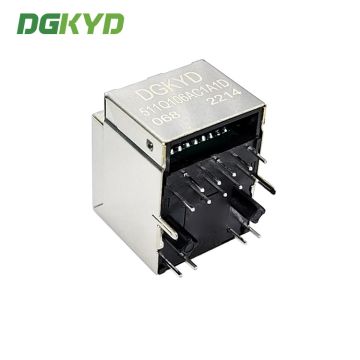 Quality 180 Degree Network Interface RJ45 Single Port 10P8C Connector Gigabit Ethernet for sale