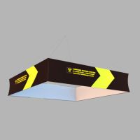 Quality 60"X 48" Aluminum Tension Fabric Vertical Trade Show Hanging Banner Suqare Round for sale