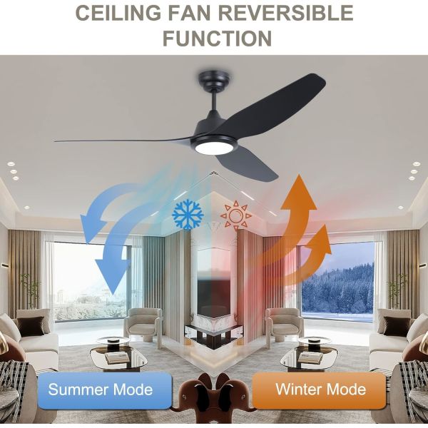 Quality 56 Smart Ceiling Fan Light with Alexa/Google Home Control for sale