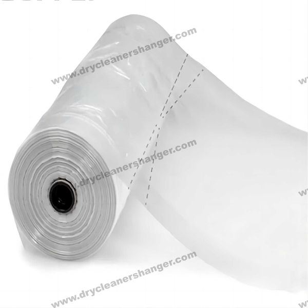 Quality Transparent Perforated Poly Tubing Roll for Laundromats Customized plastic bag roll for sale