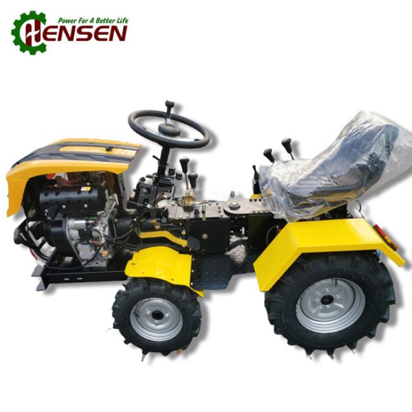 Quality Synchro Small Diesel Garden Tractors Yellow Orange Agricultural Mini Tractor for sale