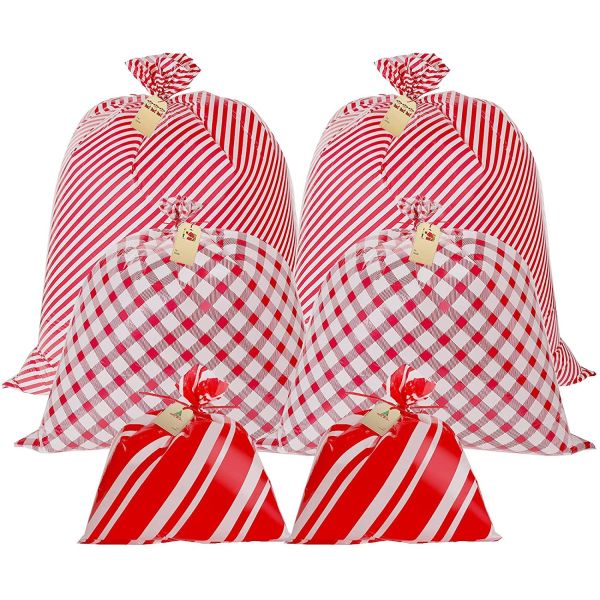 Quality 56" Large Silver Damask LDPE Plastic Gift Bag with Customized Printing for for sale