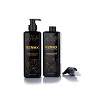 Quality 500ml Black Rectangle smooth with black pump for shampoo lotion bottle for sale