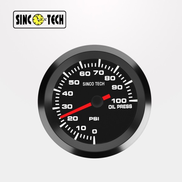 Quality 638 Sensor White Sinco Tech Dash Electric Oil Pressure Gauge for sale