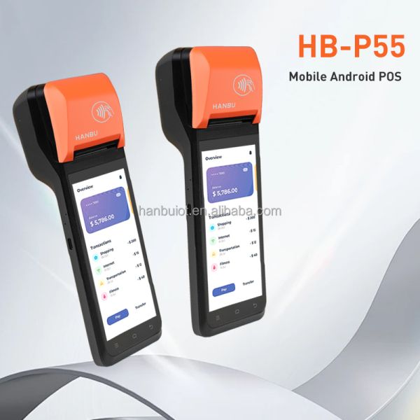 Quality Hanbu Handheld POS Terminal 58mm Thermal Printer 6400mAh Battery for sale
