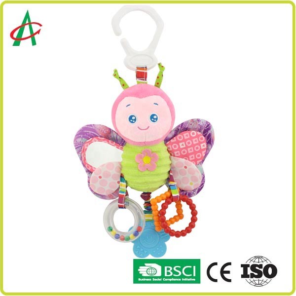 Quality Bee Baby Plush Rattle Multi Functional Easy Cleaning for sale