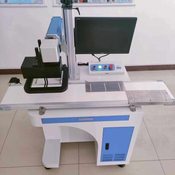 Quality Automatic Batch Marking Fiber Laser Marker With Conveyor Belt For Irregular for sale