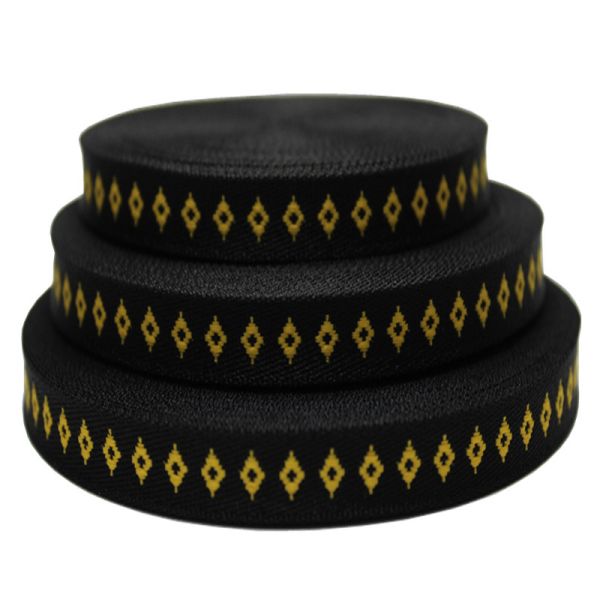 Quality Custom Logo Narrow Polyester Jacquard Tape For Cloth Bags for sale