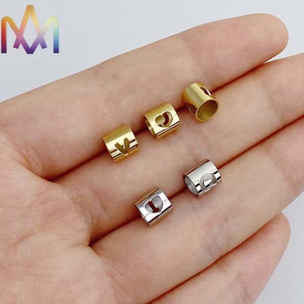 Quality 26Pcs Mirror Polished Hollow Uppercase Initials Alphabet Charms for sale