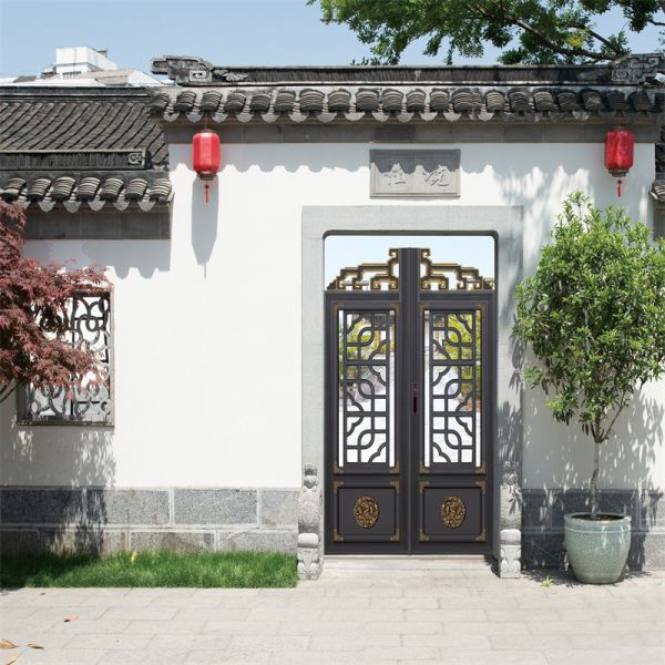 Quality Automatic Sliding Galvanized Wrought Raw Iron Gates For Courtyard for sale