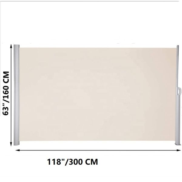 Quality Aluminium Extendable Sun Protection Screen for Balcony Patio and Garden 160*300cm for sale