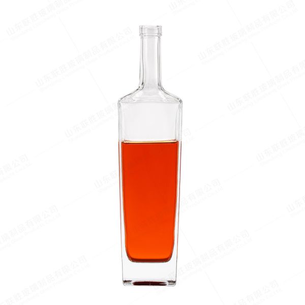 Quality 200ml 250ml 500ml 700m 750ml Square Flat Liquor Bottle for Vodka Whiskey Gin Tequila for sale