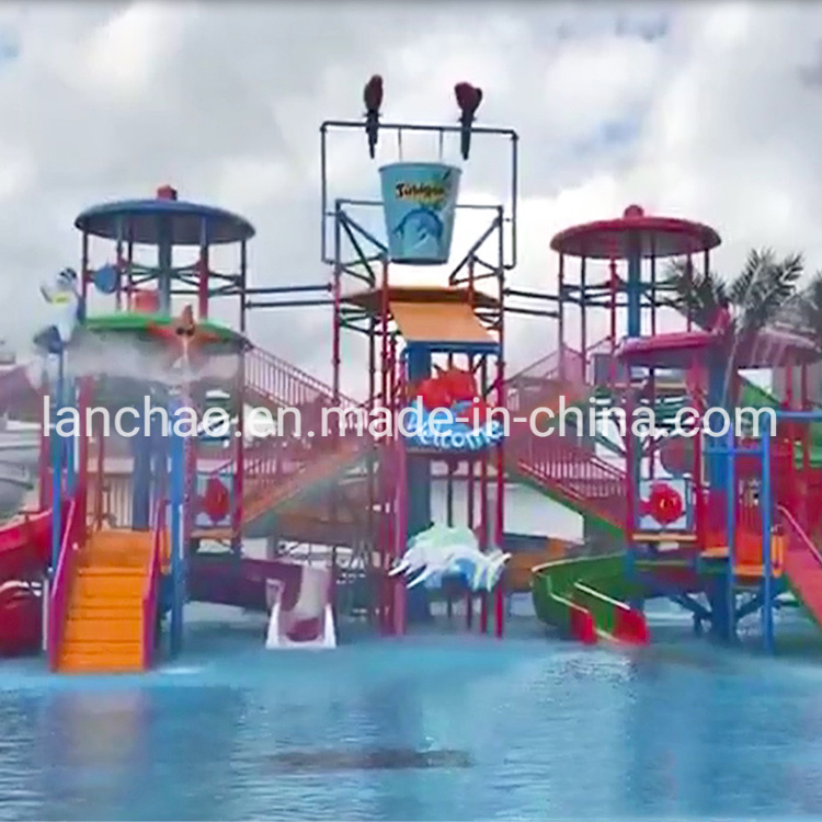 Amazon Style Water Park House Equipment with Spiral Water Slide