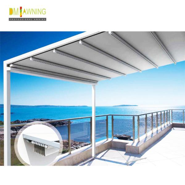 Quality PVC Motorized Louvered Pergola Roof Sunshade Aluminum Patio Covers for sale