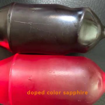 Quality Colorful Ruby Doped Sapphire Crystal Materials Fe / Ti / Cr for sale