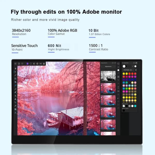 Quality 15.6 Inch RGB UHD 4K Touchscreen Portable Monitor For Laptop PS5 for sale